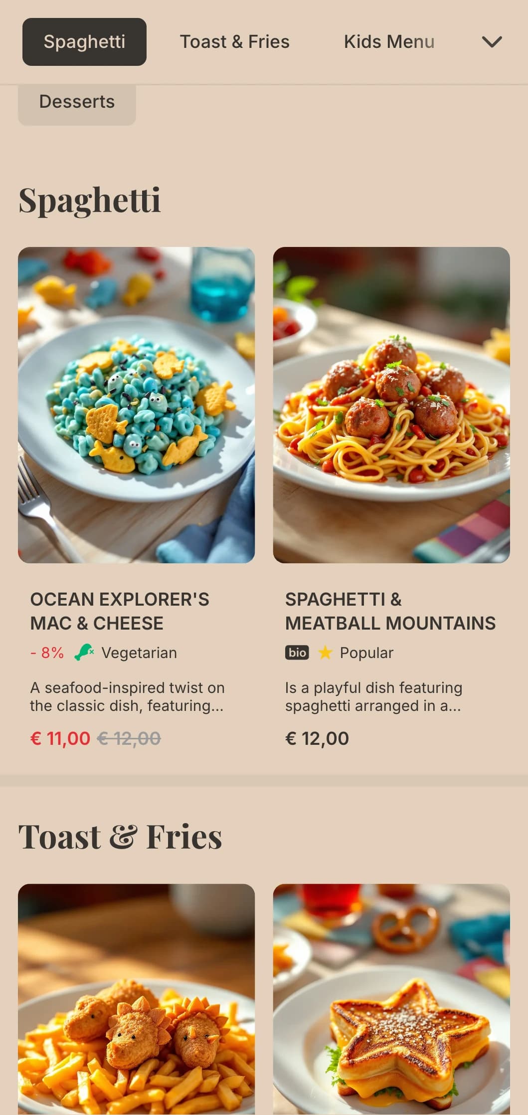 Menu Templates | Yumzi